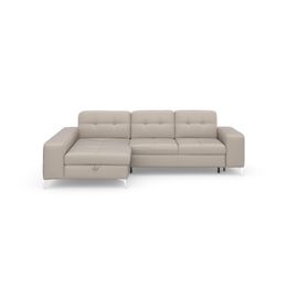 Sit & More Ecksofa SIT & MORE, B:286cm H:92cm T:176cm, grau, Wohnzimmer, Sofas, "Baviene L-Form", inklusive Sitztiefenverstellung und Federkern, wahlweise