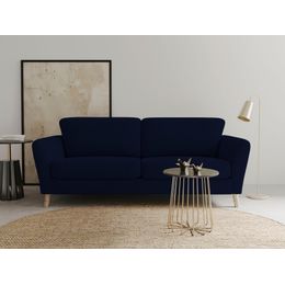 3-Sitzer Home Affaire, B:206cm H:88cm T:90cm, blau, Webstoff (100% Polyester);Struktur fein (58% Polyester, 22% Polypropylen);Filzoptik (100%