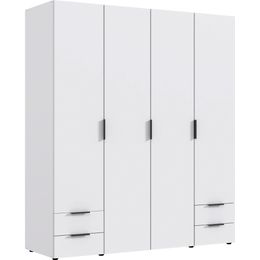 Kleiderschrank wimex, B:160cm H:185cm T:54cm, wei&szlig;, Holzwerkstoff, Ankleidezimmer, Schr&auml;nke, "Modena", Dreht&uuml;ren-Schrankprogramm