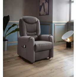 Sit & More TV-Sessel SIT & MORE, B:76cm H:113cm T:78cm, braun, Luxus-Kunstleder;NaturLEDER (echtes Rindsleder);Luxus-Microfaser (100% Polyester), Sessel,