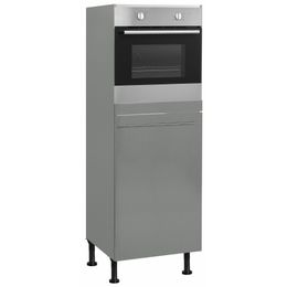 Backofen/K&uuml;hlumbauschrank Optifit, B:60cm H:173,4cm T:58,4cm, grau, Schr&auml;nke, "Bern", 60 cm breit, 176 cm hoch, h&ouml;henverstellbare Stellf&uuml;&szlig;e, mit
