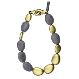 Damen Kette mit Anh&auml;nger "Caecilia", braun, Basic, Collezione Alessandro, Kunstfaser, Halsketten, flache Perlen in verschiedenen Gr&ouml;&szlig;en