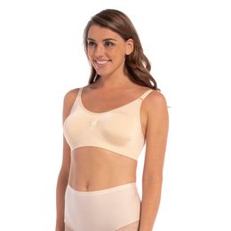 Damen B&uuml;gelloser BH, MAGIC BODYFASHION, Gr. XXL, braun, Obermaterial: 92% Polyamid, 8% Elasthan, BHs, Mit herausnehmbare Einlagen
