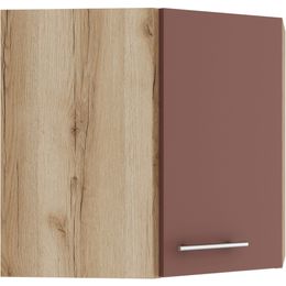 Eckh&auml;ngeschrank Optifit, B:60cm H:57,6cm T:34,6cm, rot, Holzwerkstoff, K&uuml;che, Schr&auml;nke, "Bella", Breite 60 x 60 cm, T&uuml;ranschlag wechselbar