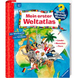 Ravensburger Kinderbuch "Wieso? Weshalb? Warum?, Mein erster Weltatlas", B:24,5cm H:27,8cm, bunt, B&uuml;cher