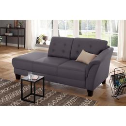 Recamiere Home Affaire, B:197cm H:89cm T:90cm, grau, Luxus-Microfaser (90% Polyester, 10% Polyamid);Struktur fein (100% Polyester);Flachgewebe (100%