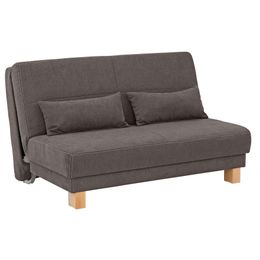 Schlafsofa Home Affaire, B:140cm H:86cm T:95cm, gr&uuml;n, Chenille (100% Polyester), Jugendzimmer, Sofas, "Gina", vom Sofa zum Bett mit einem Handgriff,