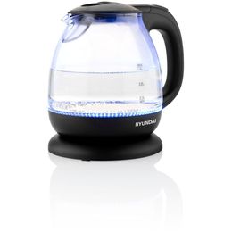 Hyundai Wasserkocher "VK101", B:19,8cm H:20,7cm T:15,6cm, schwarz, Wasserkocher, 1100 W, automatische Deckel&ouml;ffnung und Abschaltung, Spirale f&uuml;r Kabel