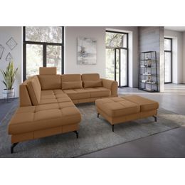 Sit & More Ecksofa SIT & MORE, B:258cm H:84cm T:226cm, braun, Wohnzimmer, Sofas, "Bendigo L-Form", inklusive Sitztiefenverstellung, Bodenfreiheit 12 cm, in 2