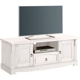Lowboard OTTO HOME, B:140cm H:50cm T:44cm, wei&szlig;, Wohnzimmer, Sideboards, "Anna", TV-Board, Breite 140 cm, 2 T&uuml;ren, 1 Schublade, Massivholz, FSC