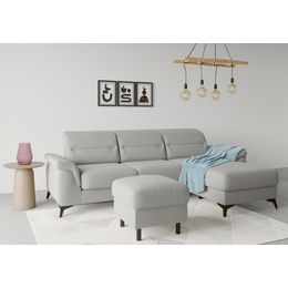 Sit & More Stauraumhocker SIT & MORE, B:58cm H:48cm T:58cm, silber, 90% Polyester, 10% Polyamid, Hocker, "Sinatra", Sitzfl&auml;che ist abnehmbar, mattschwarze