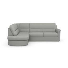 Sit & More Ecksofa SIT & MORE, B:243cm H:87cm T:155cm, silber, Wohnzimmer, Sofas, "Panini L-Form", wahlweise mit Vorziehsitz und Bettkasten