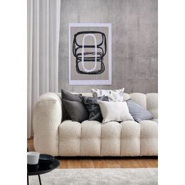 Dekokissen Apelt, B:46cm L:46cm, beige, Leinen, Polyester, Dekokissen_Sitzkissen_Kissenh&uuml;llen, "Stone", mit Kettelrand