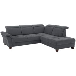 Ecksofa Home Affaire, B:260cm H:104cm T:235cm, grau, Luxus-Microfaser Lederoptik (100% Polyester);Struktur (100% Polyester);Luxus-Microfaser ALTARA