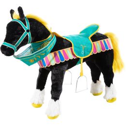 Heunec Kinder Stehtier "Karussellpferd schwarz mit Sound", bunt, B:26cm H:63cm L:75cm, Stehtiere