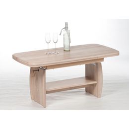 Couchtisch Stolkom, braun, Wohnzimmer, Tische, "Kirk", h&ouml;henverstellbar, Tisch mit Auszug