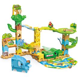 Vtech Baby Kugelbahn "Marble Rush - Tierisches Action Set J100"bunt, Kunststoff, B:35cm H:24,1cm T:10,8cm, Kugelbahnen