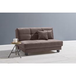 ell+ell Schlafsofa ELL + ELL, B:145cm H:90cm T:100cm, braun, 100% Polyester, Jugendzimmer, Sofas, "Tilda", Breite 145 cm, inkl. 2 Zierkissen