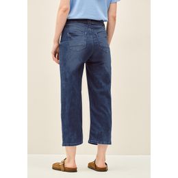 Cecil Damen Loose-fit-Jeans, blau, Gr. 36, unifarben, Jeans, 100% Baumwolle, Jeans, High Waist
