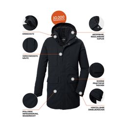 Killtec Herren Parka "KOW 80 MN PRK", schwarz, Gr. XXL, Obermaterial: 100% Polyester.Futter: 100% Polyester.F&uuml;llung: 100% Polyester, Jacken, Wasser-