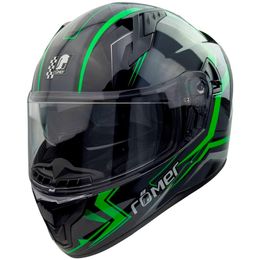 R&Ouml;MER HELME R&Ouml;MER HELME Motorradhelm "Integralhelm Eifel", L Kopfumfang: 59cm - 60cm, schwarz, Helme, mit integriertem Sonnenvisier