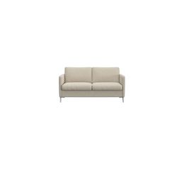 2-Sitzer FLEXLUX, B:149cm H:85cm T:92cm, wei&szlig;, 100% Polyester, Sofas, "Fiore, super Sitzkomfort durch Kaltschaum im Sitz", schmale Armlehnen, F&uuml;&szlig;e Alu