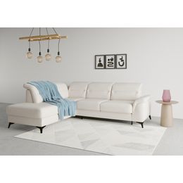 Sit & More Ecksofa SIT & MORE, B:251cm H:85cm T:220cm, beige, 100% Polyester, Wohnzimmer, Sofas, "Sinatra L-Form", mit Ottomane, optional mit