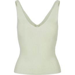 Urban Classics Damen Tanktop "Urban Classics Damen Ladies Rib Knit Top"lightmint, Gr. 5XL, unifarben, 35% Viskose, 35% Polyacryl, 30% Polyamid, Tops