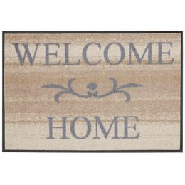 wash+dry by Kleen-Tex "Welcome Home" rechteckig 7 mm H&ouml;he Schmutzfangmatte, mit Spruch, In- und Outdoor geeignet, waschbar