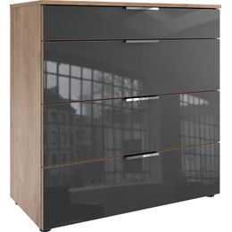 Schubkastenkommode wimex, B:81cm H:84cm T:41cm, grau, Spanplatte, Sideboards, "Level36 C by fresh to go", mit soft-close Funktion