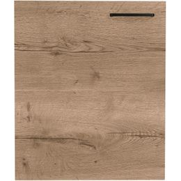 Nobilia Frontblende ""Structura", Ausrichtung w&auml;hlbar", B/H/T: 60cm x 72cm x 1,9cm, T&uuml;ranschlag links, braun, M&ouml;belblenden, f&uuml;r integrierte