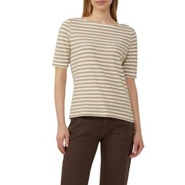 s.Oliver Damen T-Shirttwill stripe, Gr. 40, gestreift, Obermaterial: 100% Baumwolle, Shirts, mit Streifen Muster
