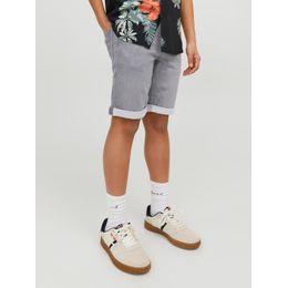Jack & Jones Jungen Jeansshorts "JJIRICK JJICON SHORTS GE", grau, Gr. 116, JACK & JONES JUNIOR, unifarben, Denim/Jeans, Obermaterial: 88% Baumwolle, 10%