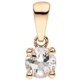 Jobo Damen Kettenanh&auml;nger "Kleiner Anh&auml;nger Ros&eacute;goldanh&auml;nger 6 mm", Ros&eacute;gold 585ros&eacute;gold 585, rosa, Ros&eacute;gold 585, Schmuckanh&auml;nger, 585 Ros&eacute;gold mit