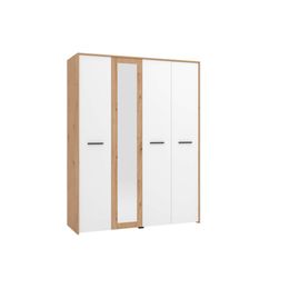 Kleiderschrank Inosign, B:157,5cm H:203,5cm T:53cm, wei&szlig;, Jugendzimmer, Schr&auml;nke, "Varadero, 2 moderne Farbkombinationen mit schwarzen Griffen", mit