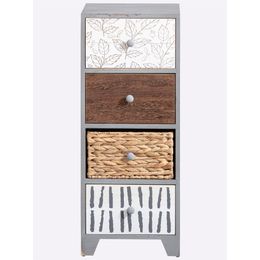 Kommode HEINE HOME, B:30cm H:73,5cm T:30cm, grau, MDF, Massivholz, Sideboards