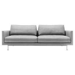 4-Sitzer, B:240cm H:91cm T:106cm, grau, CREATION BY ROLF BENZ, Sofas, "CR.414, Designsofa, Loungesofa", Wahlweise aus Leder oder Chenille