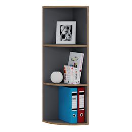 B&uuml;cherregal Vcm, B:33cm T:33cm, schwarz, Wohnzimmer, Regale, "Elegantes Holzregal Eckregal Regal Salia 3fach"