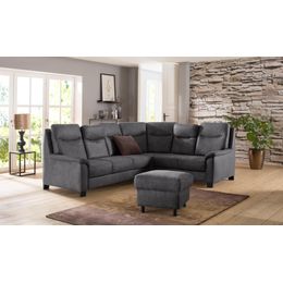 Ecksofa Home Affaire, B:265cm H:104cm T:215cm, grau, Struktur weich (90% Polyester / 10% Polyamid);Luxus-Microfaser (100% Polyester);Luxus-Microfaser