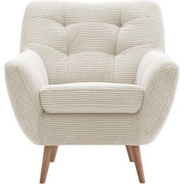 Sessel, B:87cm H:92cm T:92cm, beige, exxpo - SOFA FASHION, Wohnzimmer, Sessel, "Scandi, Loungesessel mit tollem Sitzkomfort, hochwertige Polsterung",