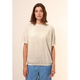 Cecil Damen T-Shirt, lila, Gr. XL, unifarben, Stoff, 55% Polyester, 45% Viskose, Shirts, mit Elastiksaum