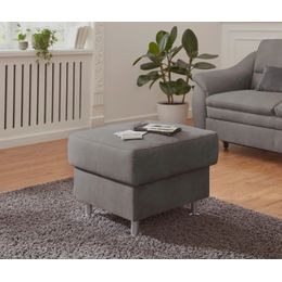 Sit & More Hocker SIT & MORE, B:58cm H:47cm T:58cm, grau, Luxus-Microfaser 2 (100% Polyester);Luxus-Microfaser ALTARA NUBUCK (100% Polyester);Luxus-Microfaser 1