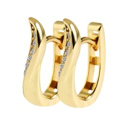 Adelia&acute;s ADELIA ́S Damen Klappcreolen "Damen Ohrringe &ndash; Klappcreole aus 375 Gold mit Zirkonia"gold, Ohrringe, Eine sch&ouml;ne Geschenkidee f&uuml;r jeden Anlass