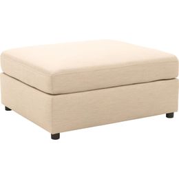 Polsterhocker DOMO collection, B:96cm H:45cm T:78cm, beige, 100% solution dyed Acryl, Hocker, "Solskin, individuell erweiterbar", Outdoor, gro&szlig;er