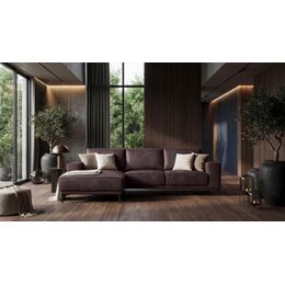 Ecksofa OTTO HOME, B:280cm H:85cm T:152cm, braun, Struktur weich (100% Polyester);Luxus-Microfaser (100% Polyester);Webstoff (100% Polyester),