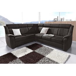 Sit & More Ecksofa SIT & MORE, B:261cm H:98cm T:211cm, schwarz, Altara Nubuck, Luxus-Microfaser (100% Polyester;PRIMABELLE-Microfaser, Luxus-Microfaser (100%