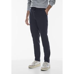 Street One MEN Damen Chinos, blau, Gr. 33, unifarben, Stoff, 70% Polyester, 25% Viskose, 5% Elasthan, Hosen, softer Materialmix