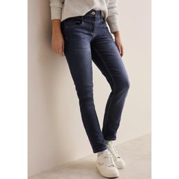 Cecil Damen Slim-fit-Jeans "Style Toronto", blau, Gr. 28, Denim/Jeans, Obermaterial: 78% Baumwolle, 20% Polyester, 2% Elasthan, Jeans, im eleganten