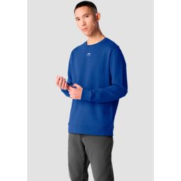 BMW Herren Rundhalspullover, blau, Gr. XS, unifarben, Obermaterial: 100% Baumwolle, Pullover, mit breitem Bund am &Auml;rmelabschluss