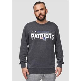 Recovered Herren Sweatshirt "New England Patriots", grau, Gr. S, bedruckt, 100% Baumwolle, Sweatshirts, f&uuml;r alle New England Patriots-Fans